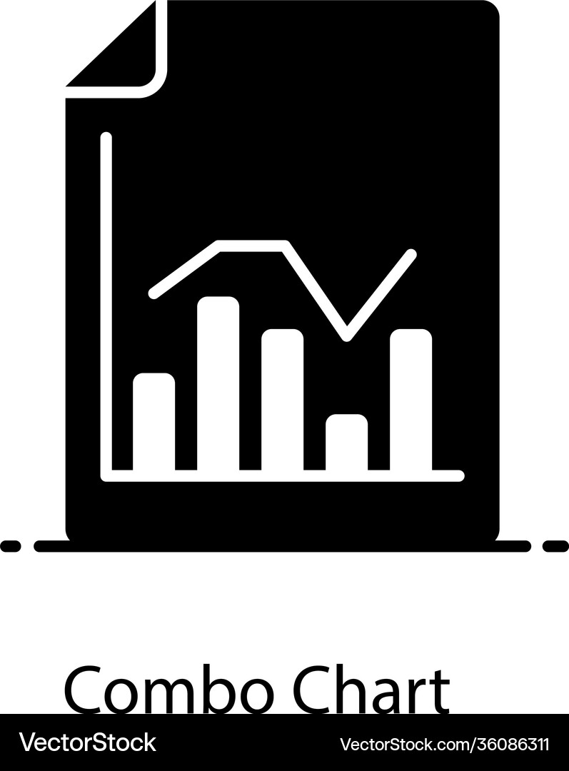 Combo chart Royalty Free Vector Image - VectorStock