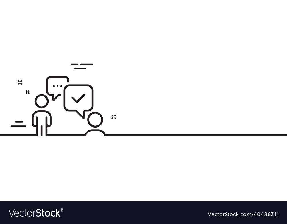 Consulting business line icon discussion Vector Image Consulting business line icon discussion Vector Image