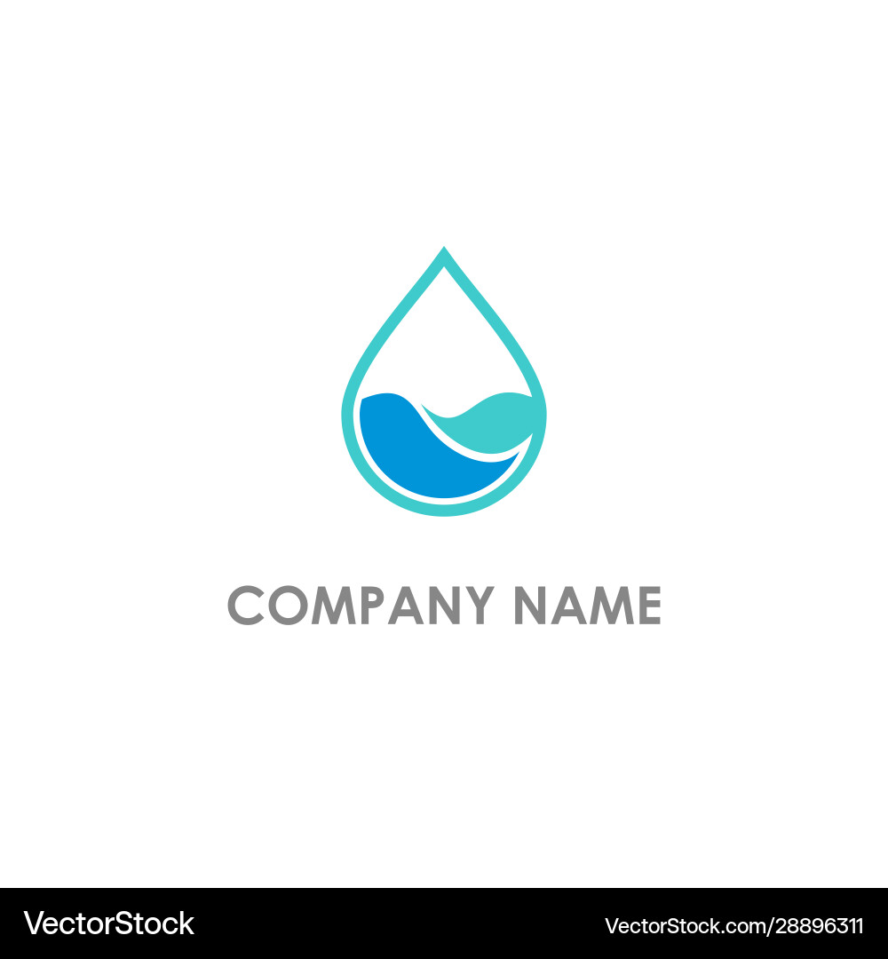 Droplet water nature logo Royalty Free Vector Image