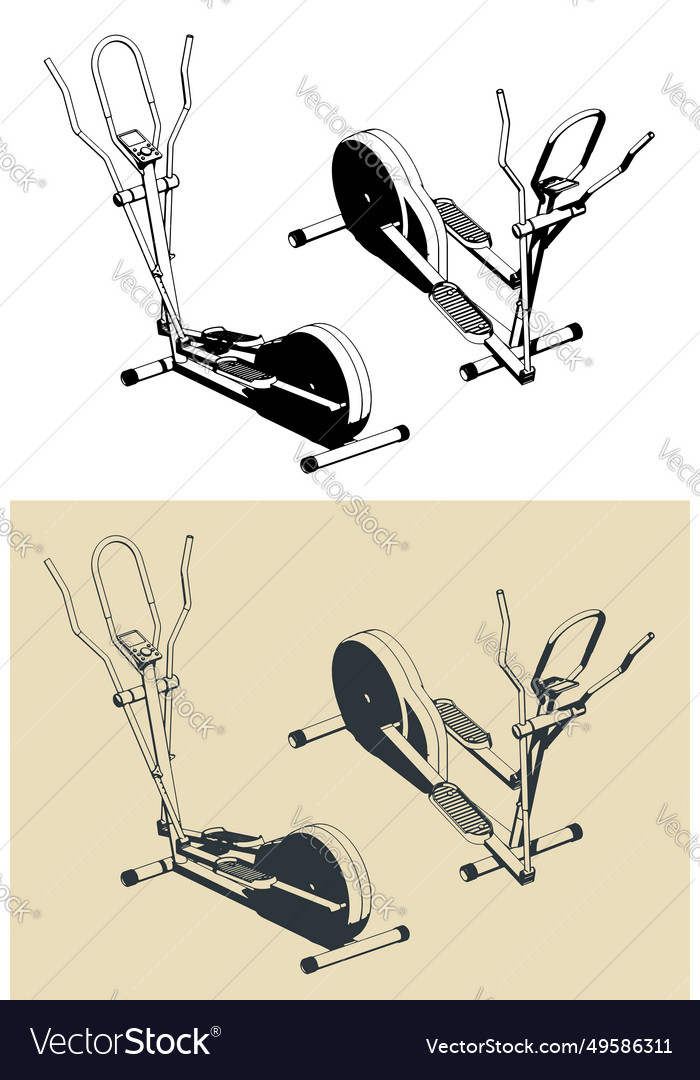 Elliptical machine Royalty Free Vector Image - VectorStock
