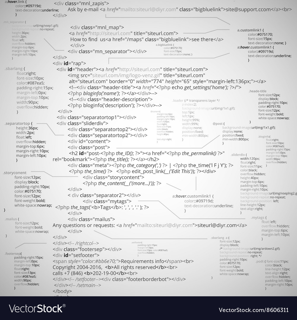 Html css listing Royalty Free Vector Image - VectorStock Html css listing Royalty Free Vector Image - VectorStock