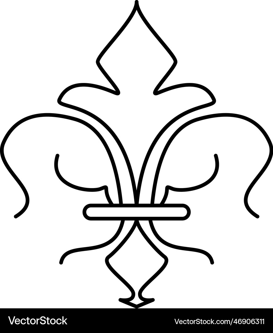 Isolated abstract lys flower symbol icon Vector Image