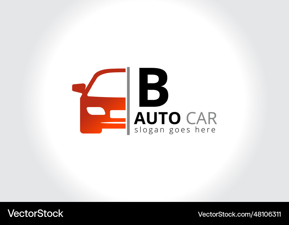 Letter b car logo design template inspiration Vector Image