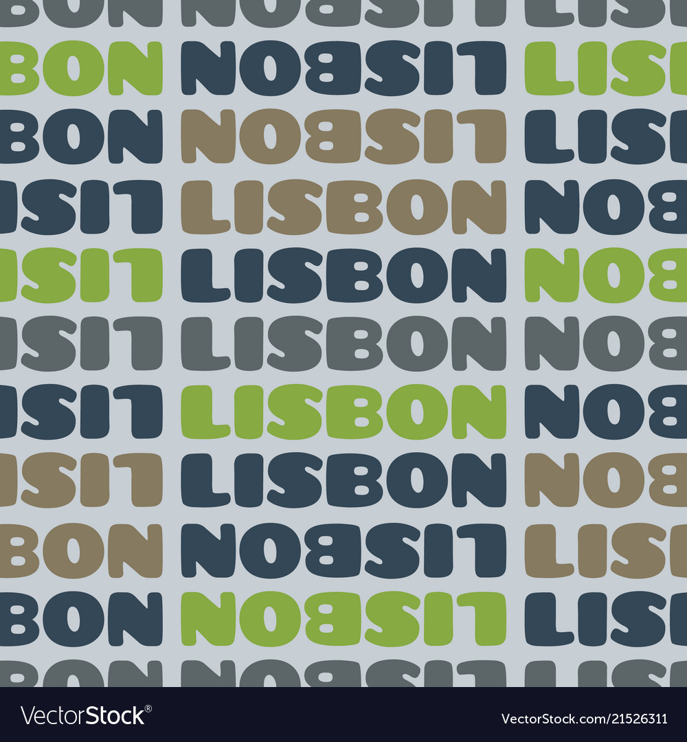 Lisbon portugal seamless pattern Royalty Free Vector Image