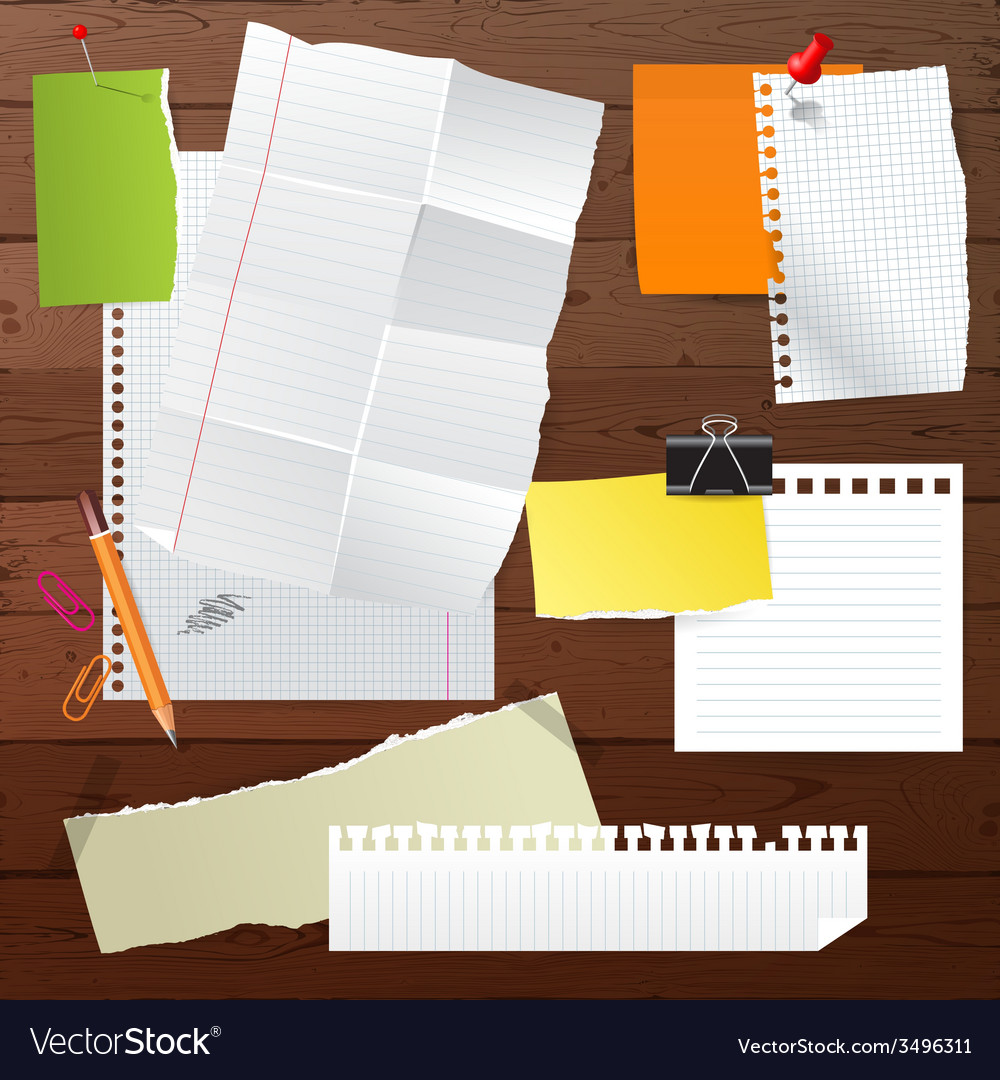 Paper set Royalty Free Vector Image - VectorStock