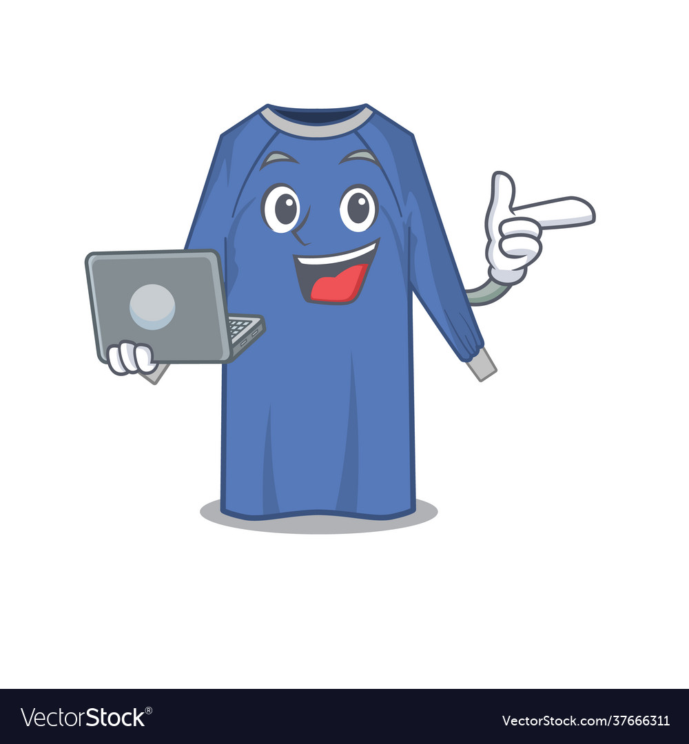 Smart cartoon disposable clothes studying at home Vector Image Smart cartoon disposable clothes studying at home Vector Image