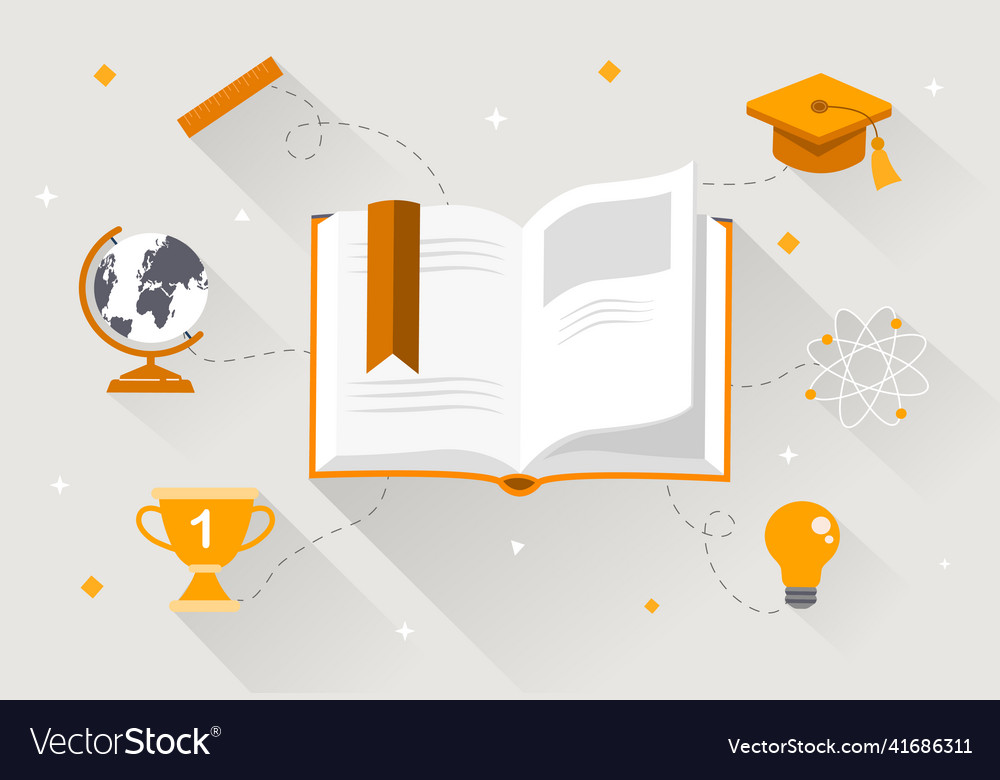 Study material concept Royalty Free Vector Image