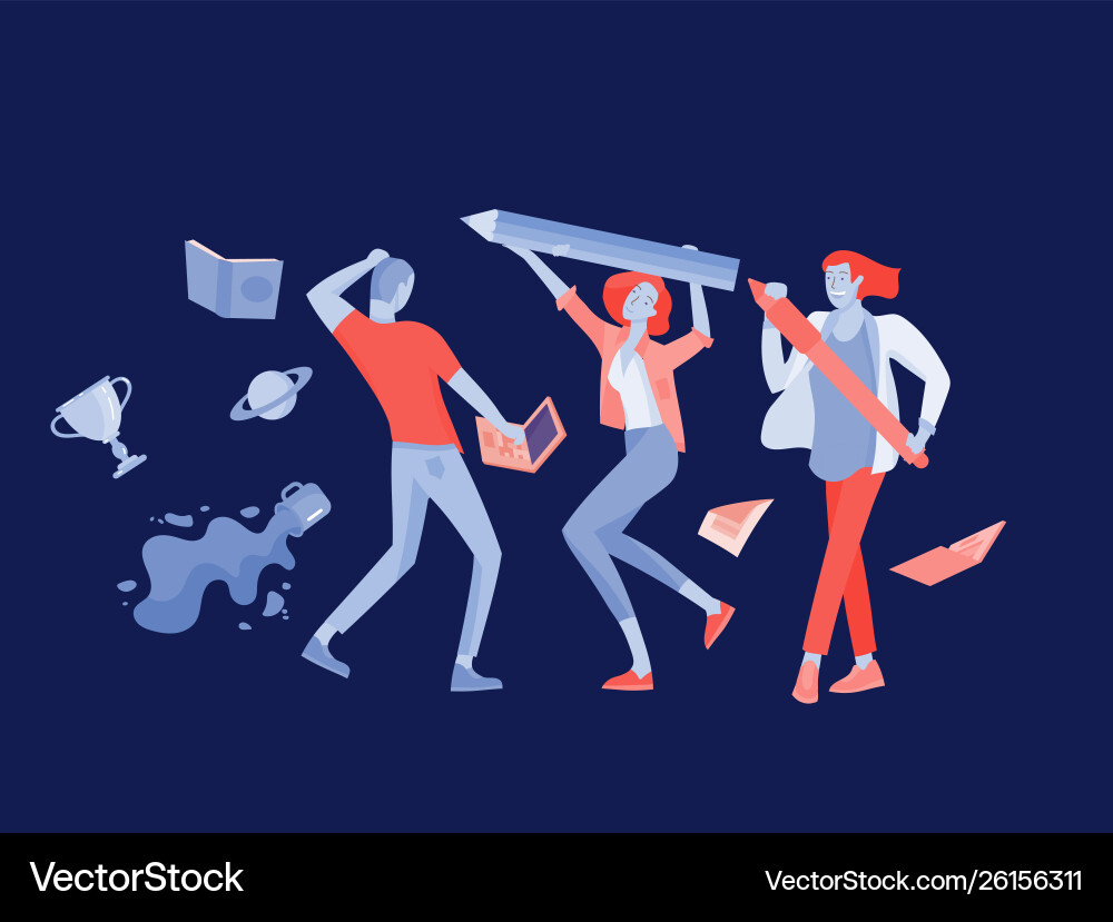 Team people moving business invitation Royalty Free Vector