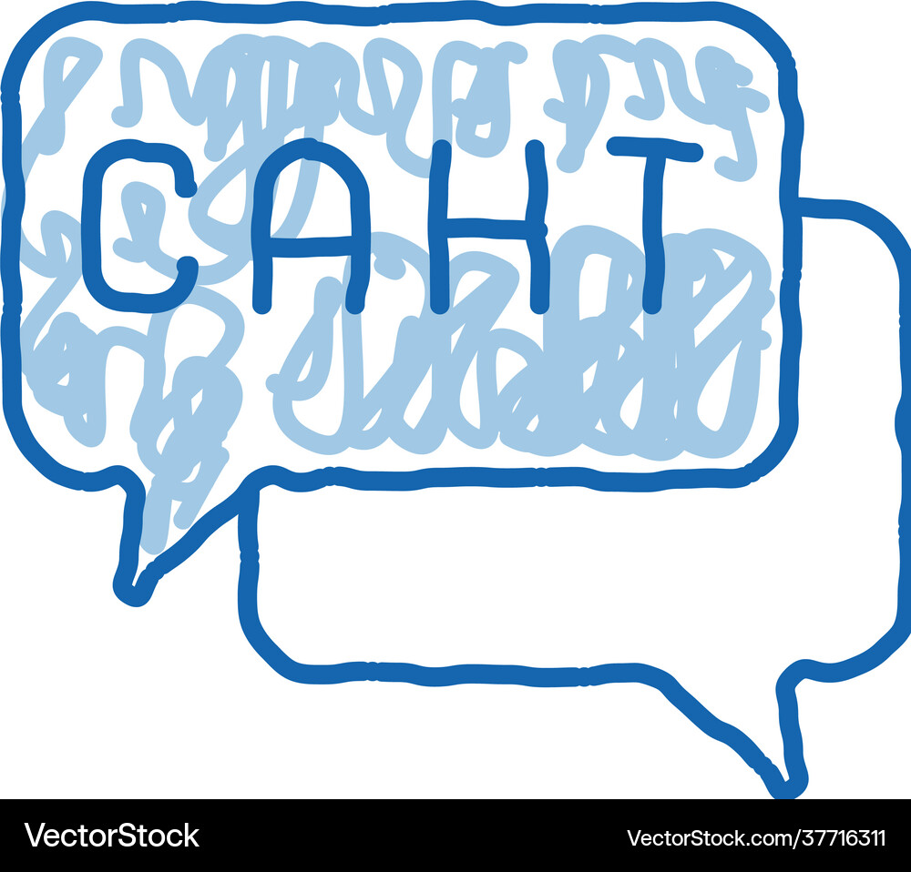 Webshop online chat doodle icon hand drawn Vector Image