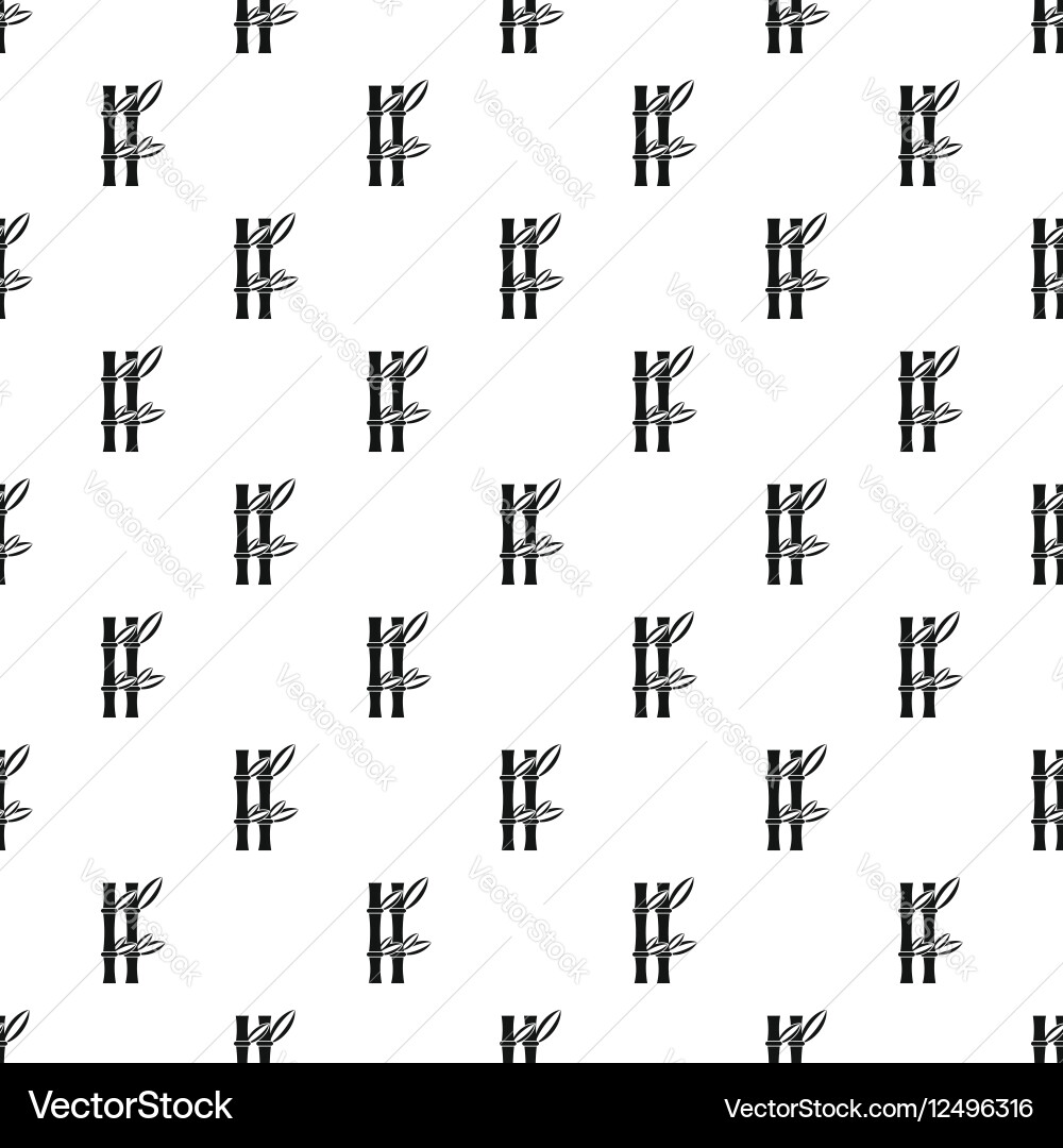 Bamboo pattern simple style Royalty Free Vector Image