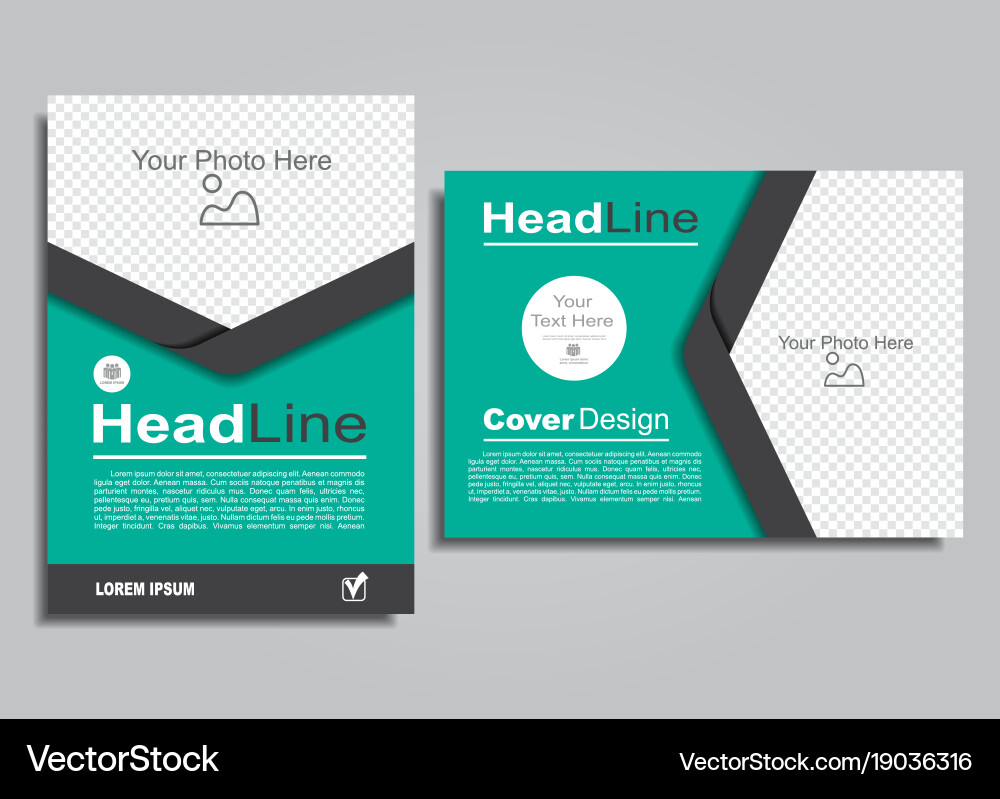 Book album brochure flyer design template Vector Image