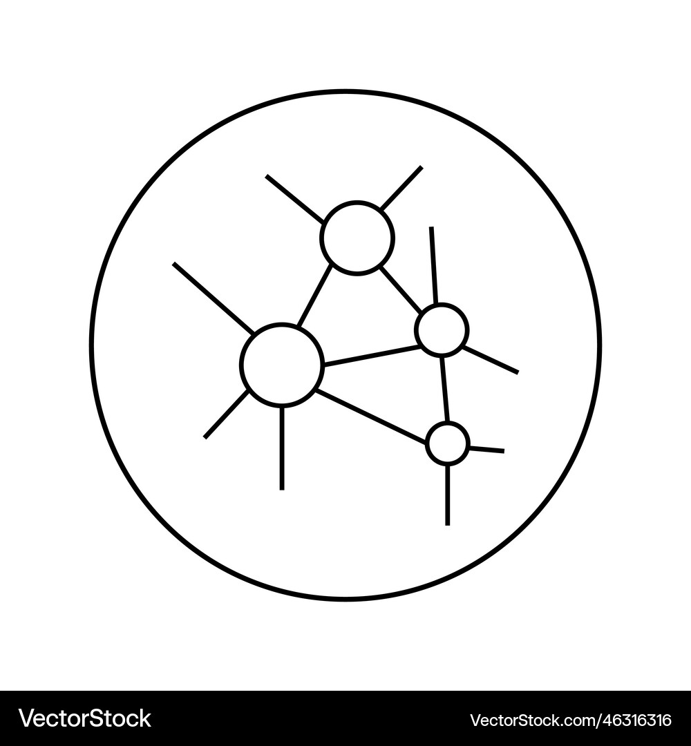 Brain neurons linear icon medicine neurology Vector Image