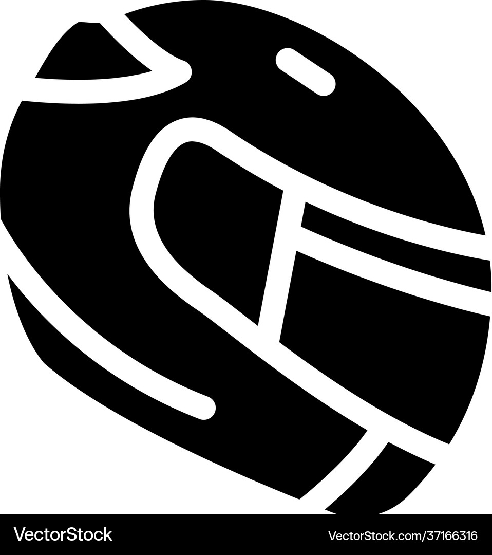 Driver helmet icon glyph Royalty Free Vector Image