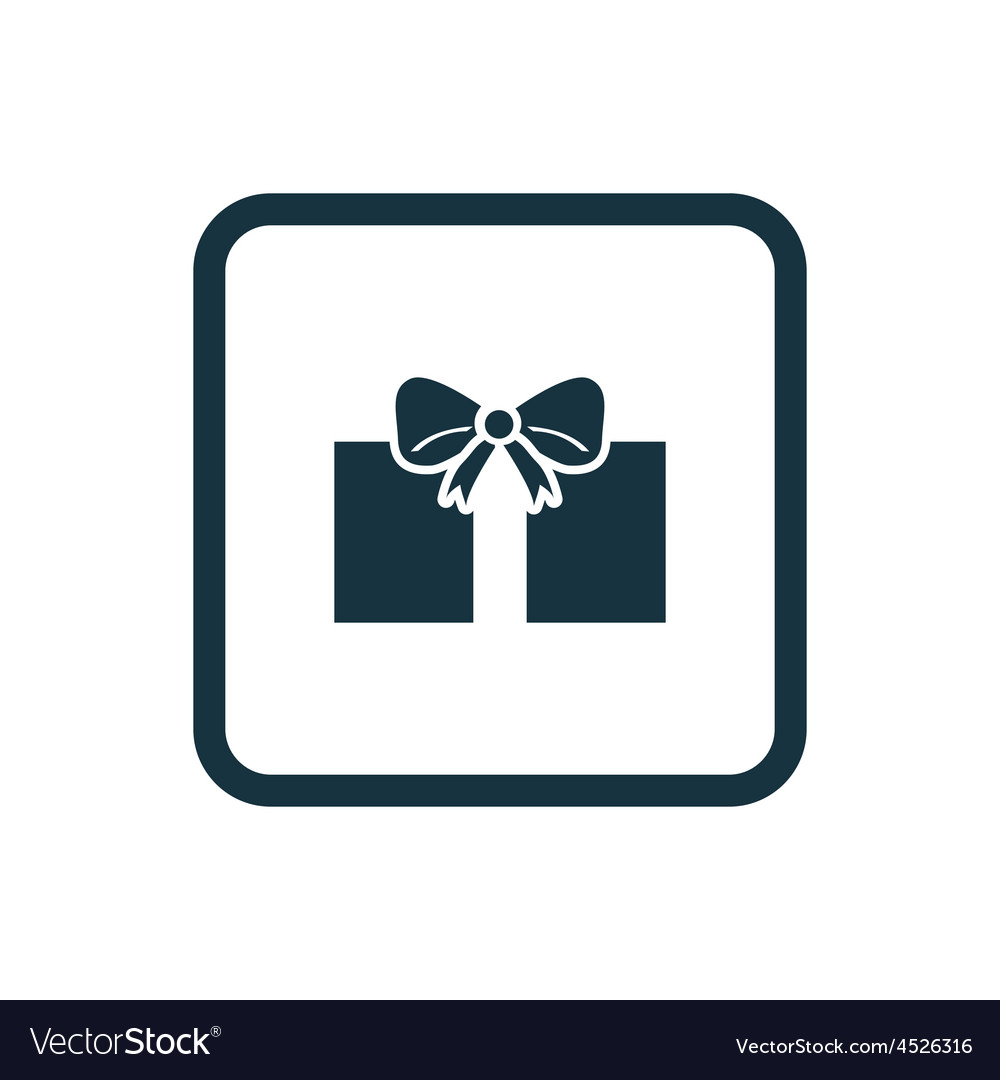Gift icon rounded squares button Royalty Free Vector Image
