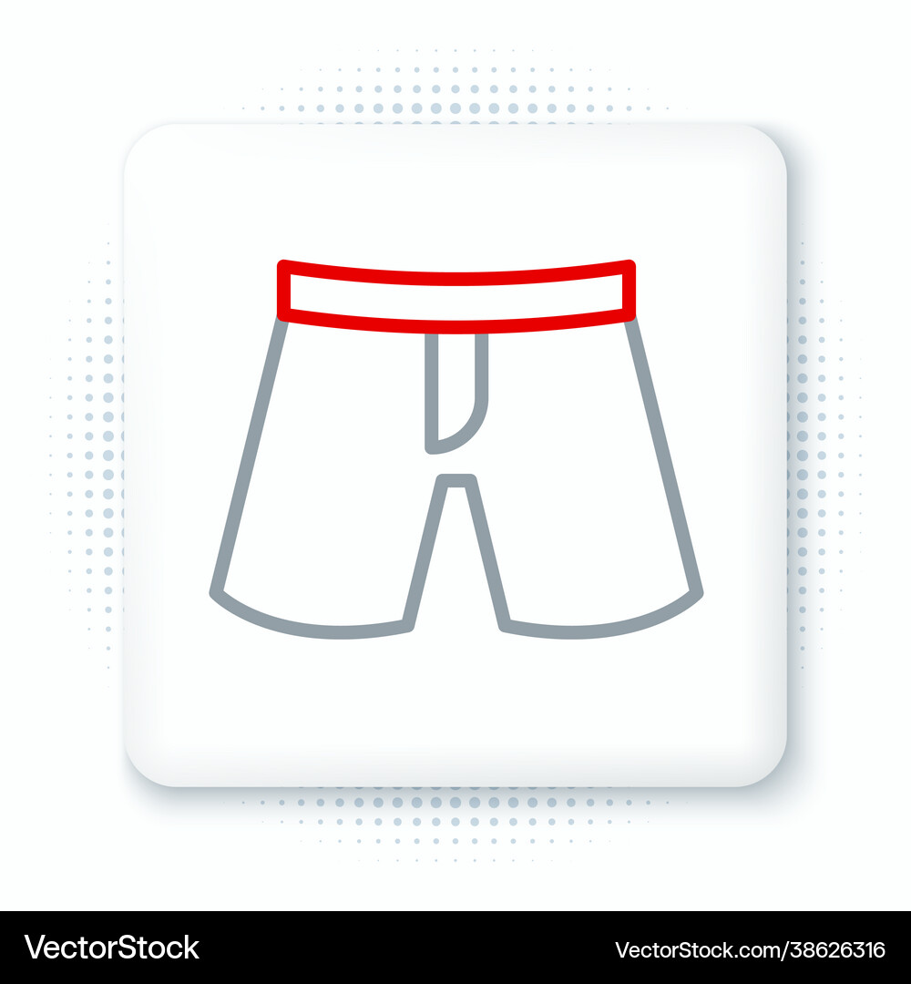 Line short or pants icon isolated on white Vector Image
