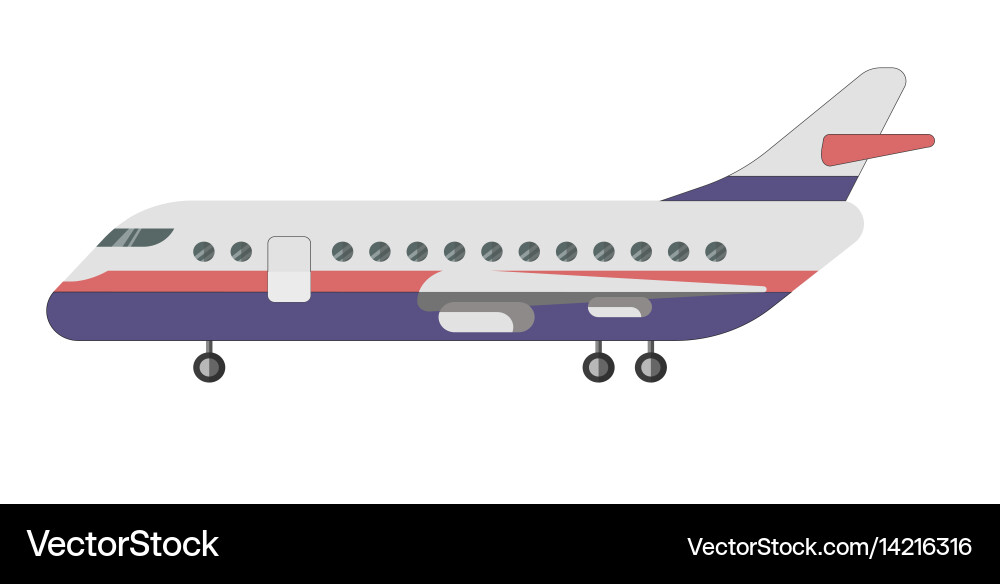 Passenger aircraft isolated on white background Vector Image