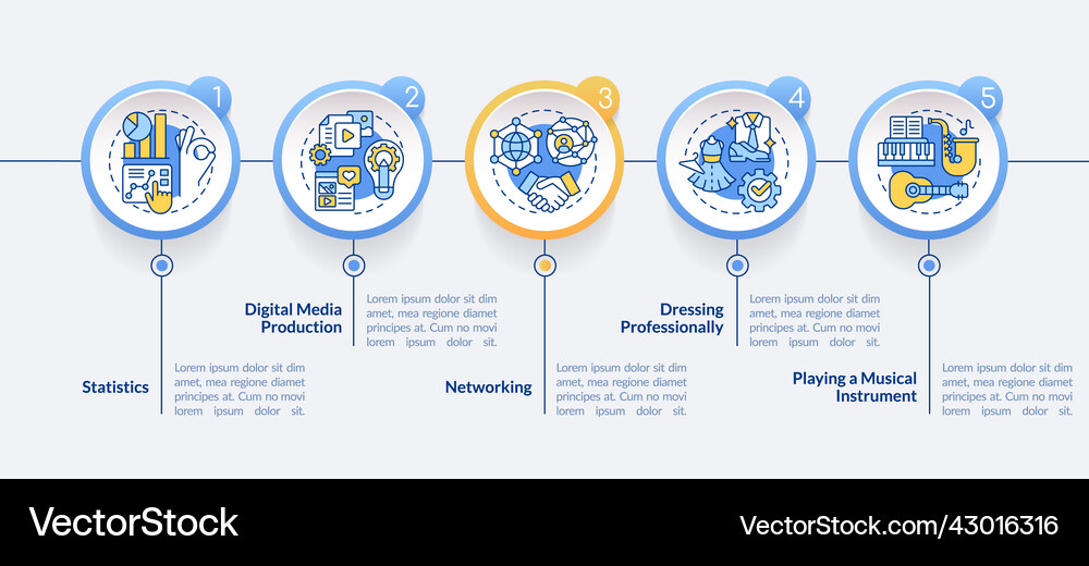 Professional skills circle infographic template Vector Image