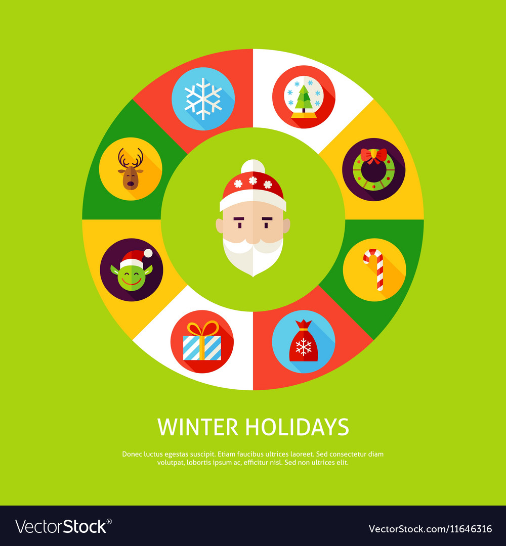 Winter holidays infographic concept Royalty Free Vector