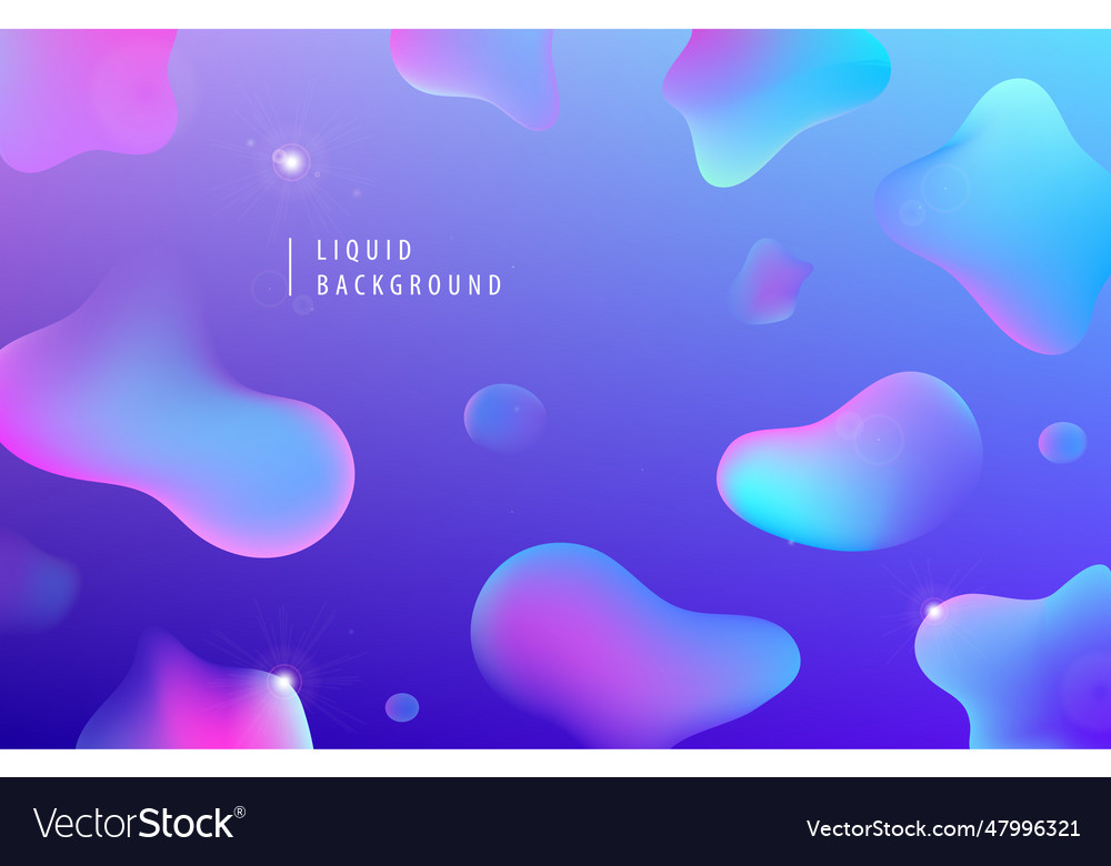 Abstract liquid flow background fluid gradient 3d Vector Image
