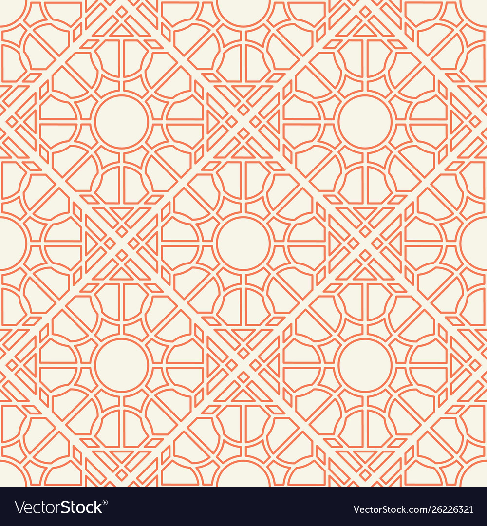 Asian linear geometric pattern Royalty Free Vector Image