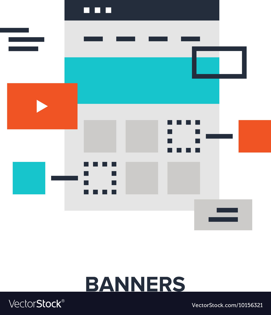 Banners flat concept Royalty Free Vector Image