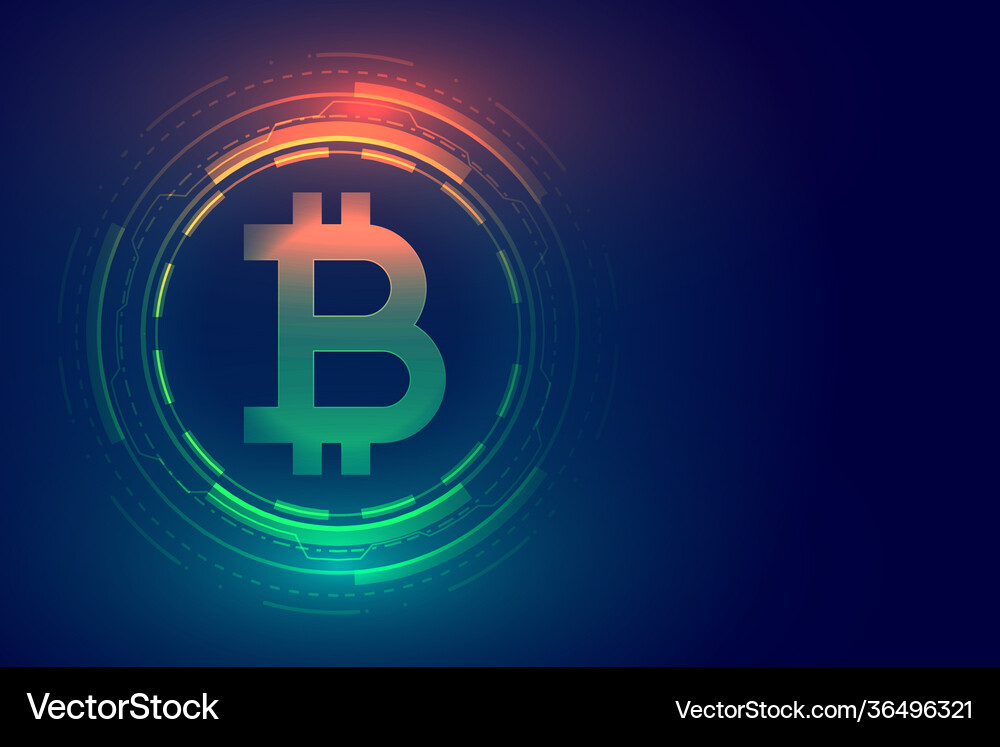 Bitcoin Technology Background Royalty Free Vector Image