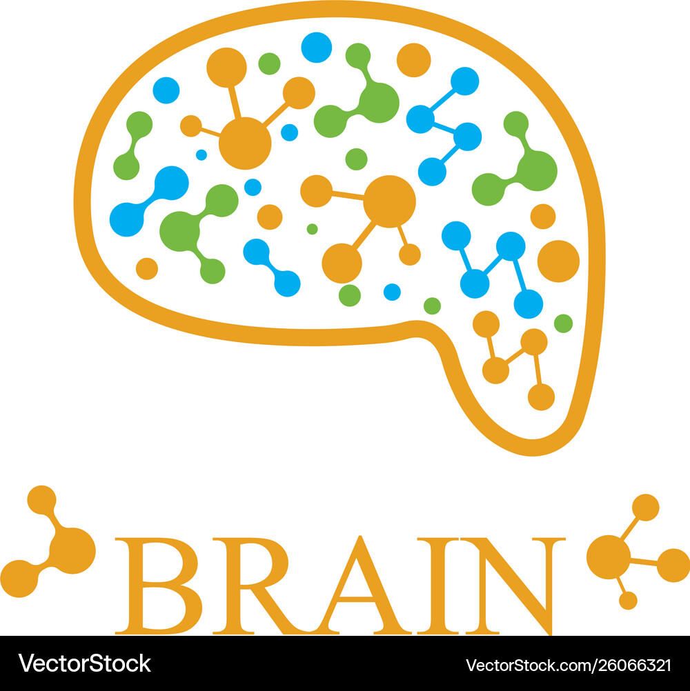 Brain logo icon template Royalty Free Vector Image