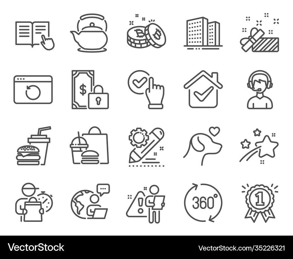 Business icons set included icon as present Vector Image