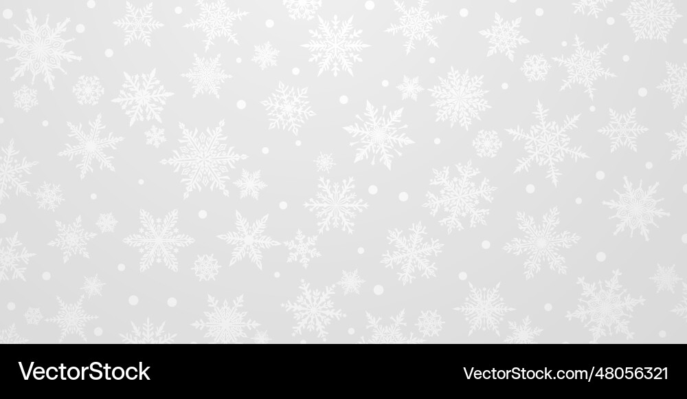 Christmas background of snowflakes Royalty Free Vector Image