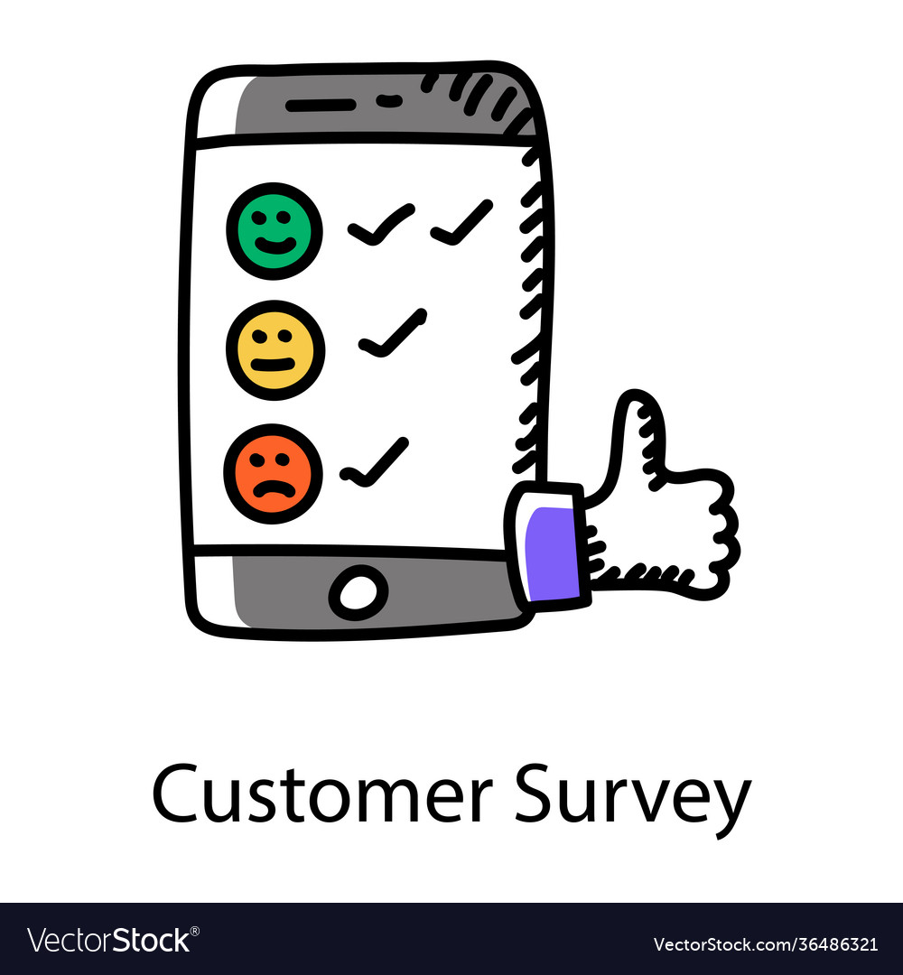 Customer survey Royalty Free Vector Image - VectorStock