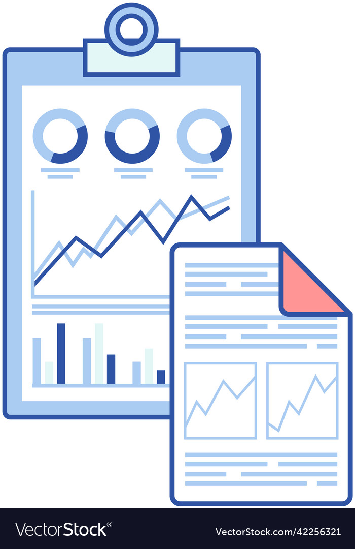 Data analysis research statistics concept Vector Image