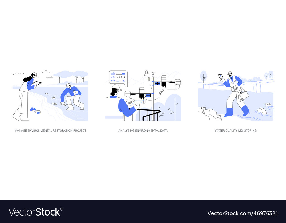Ecology control abstract concept Royalty Free Vector Image