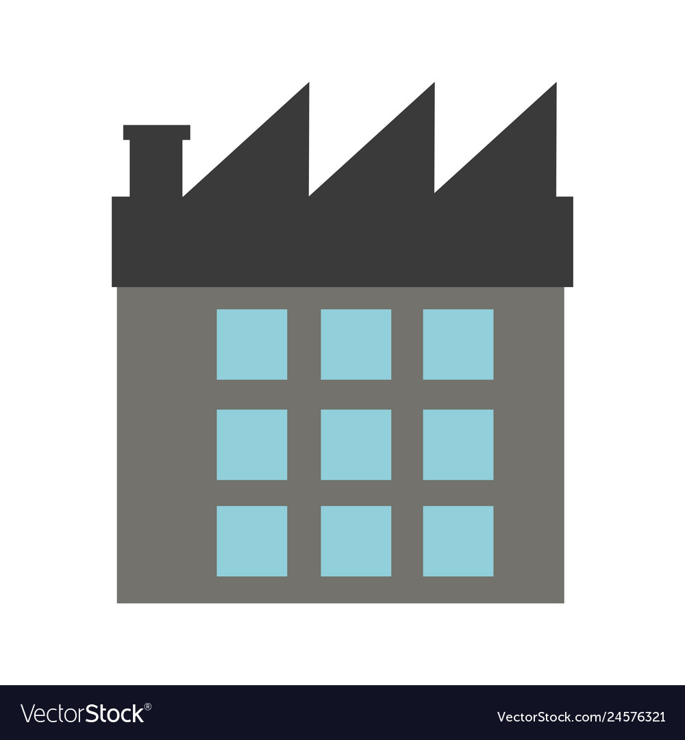 Factory building symbol Royalty Free Vector Image