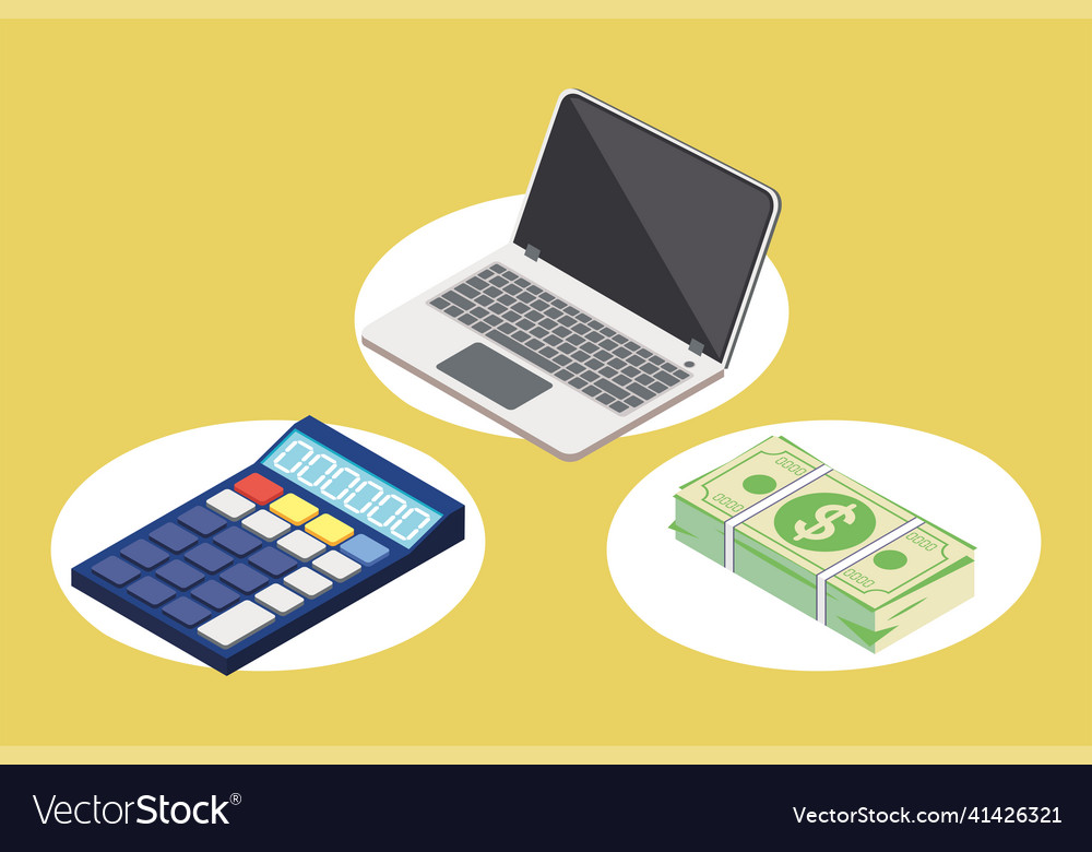 Financial management three icons Royalty Free Vector Image Financial management three icons Royalty Free Vector Image