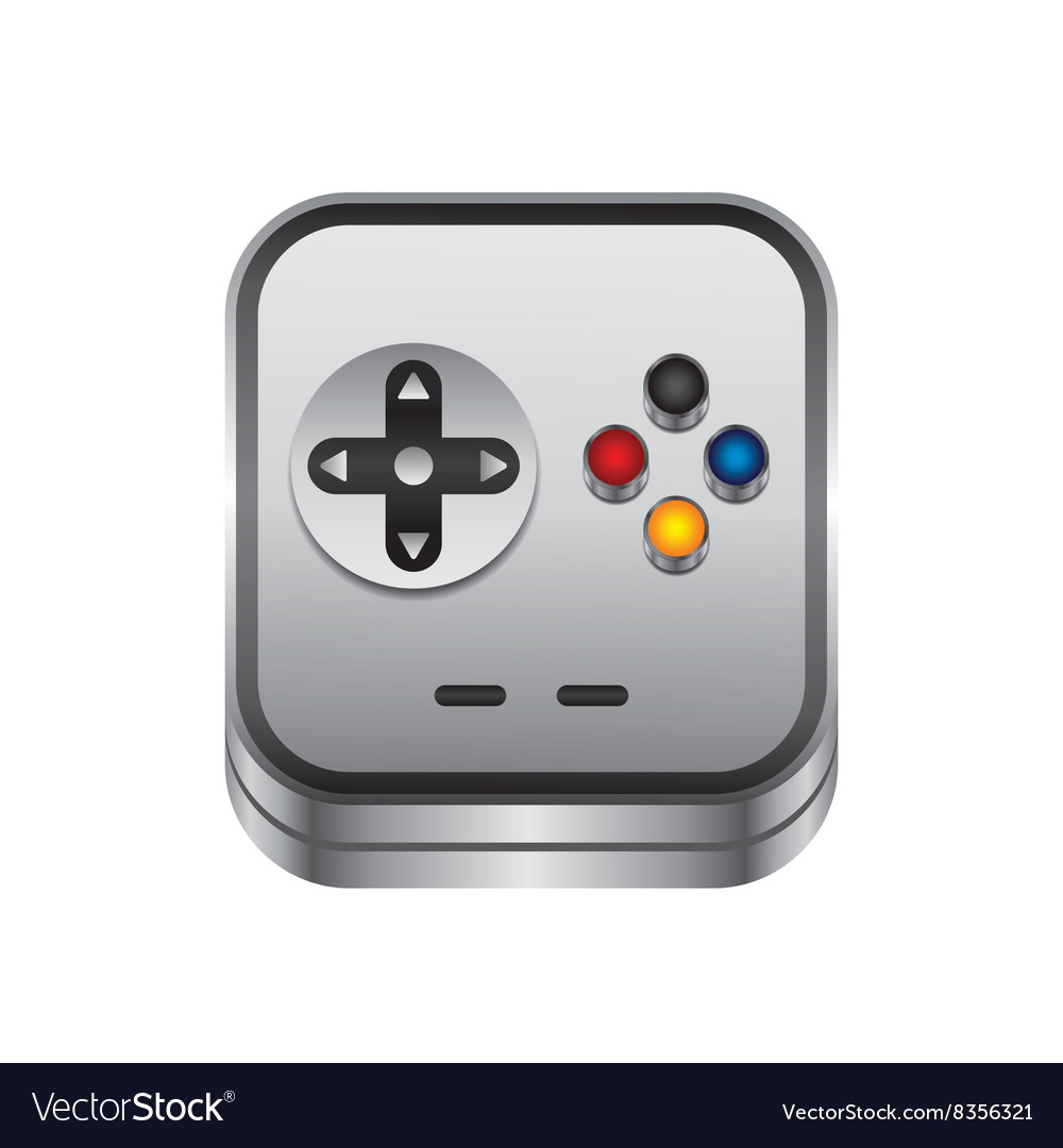 Game console button Royalty Free Vector Image - VectorStock