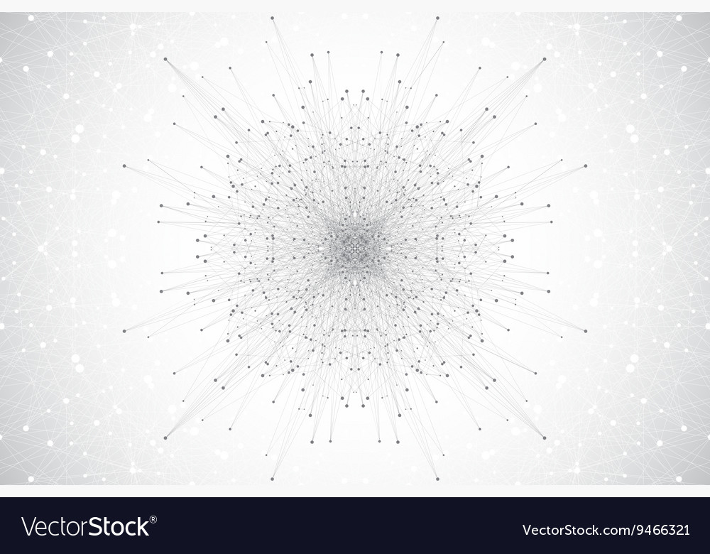 Geometric abstract background with connected line Vector Image