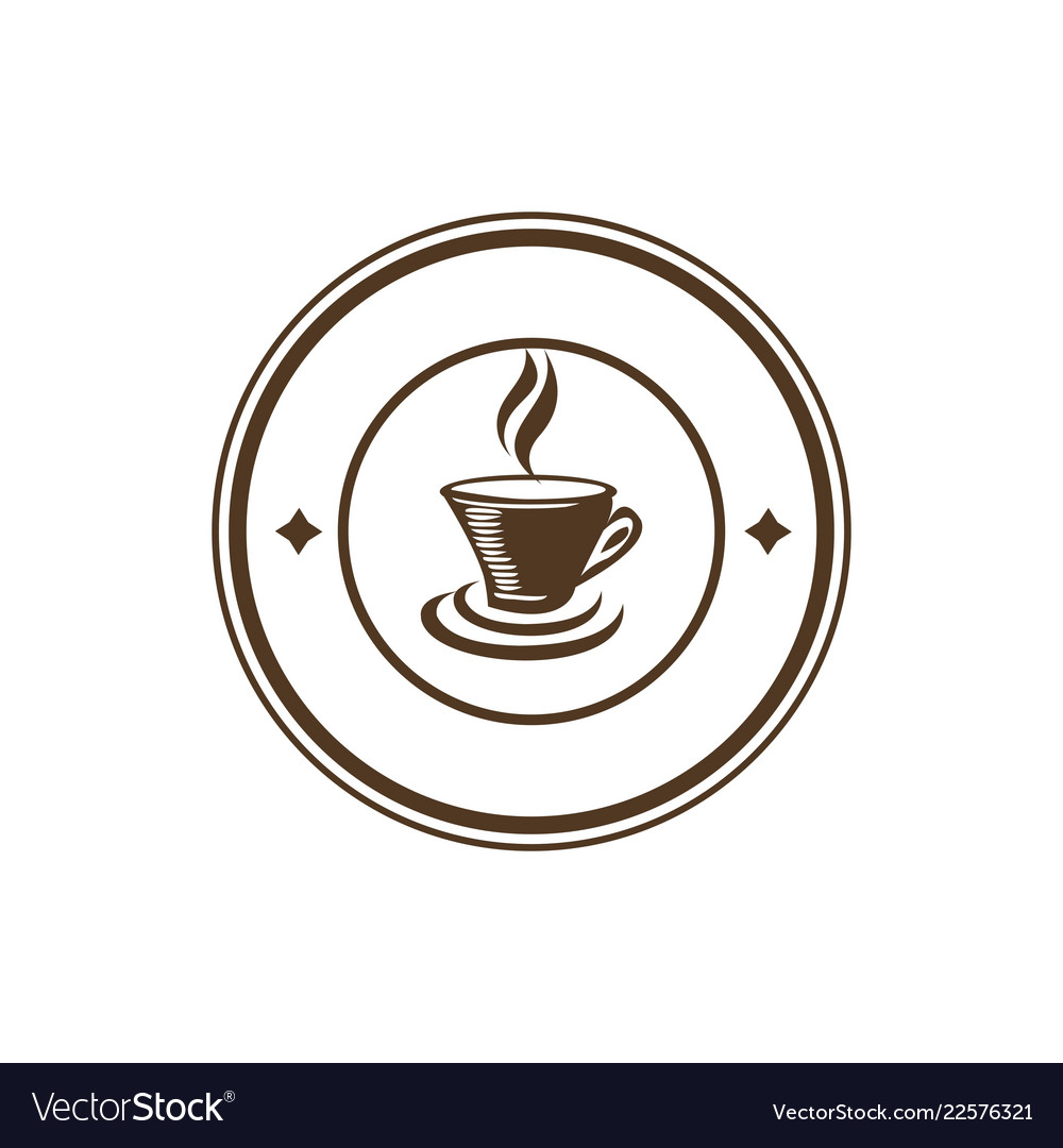 Hot coffee logo Royalty Free Vector Image - VectorStock