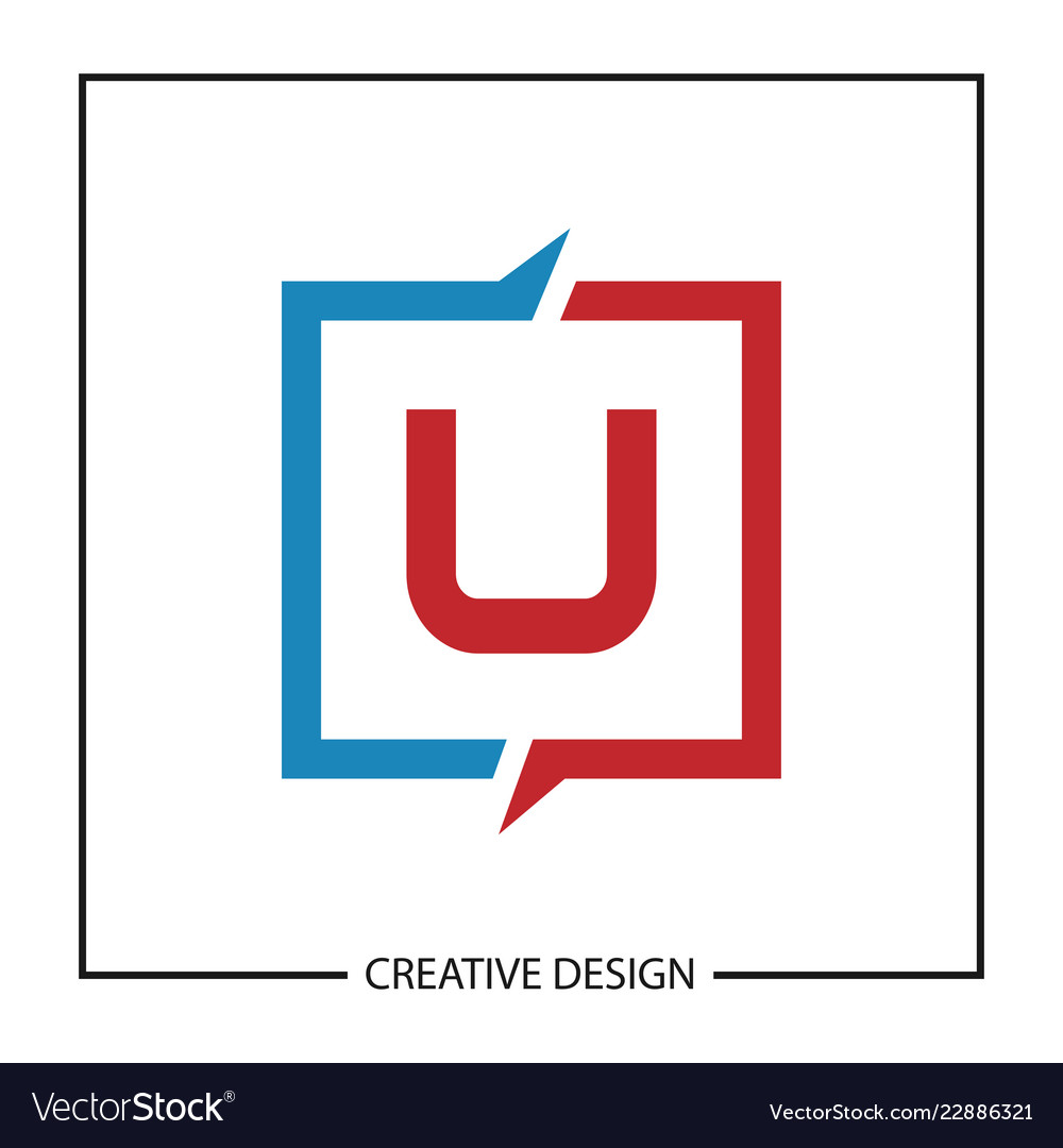 Initial letter u logo template design Royalty Free Vector