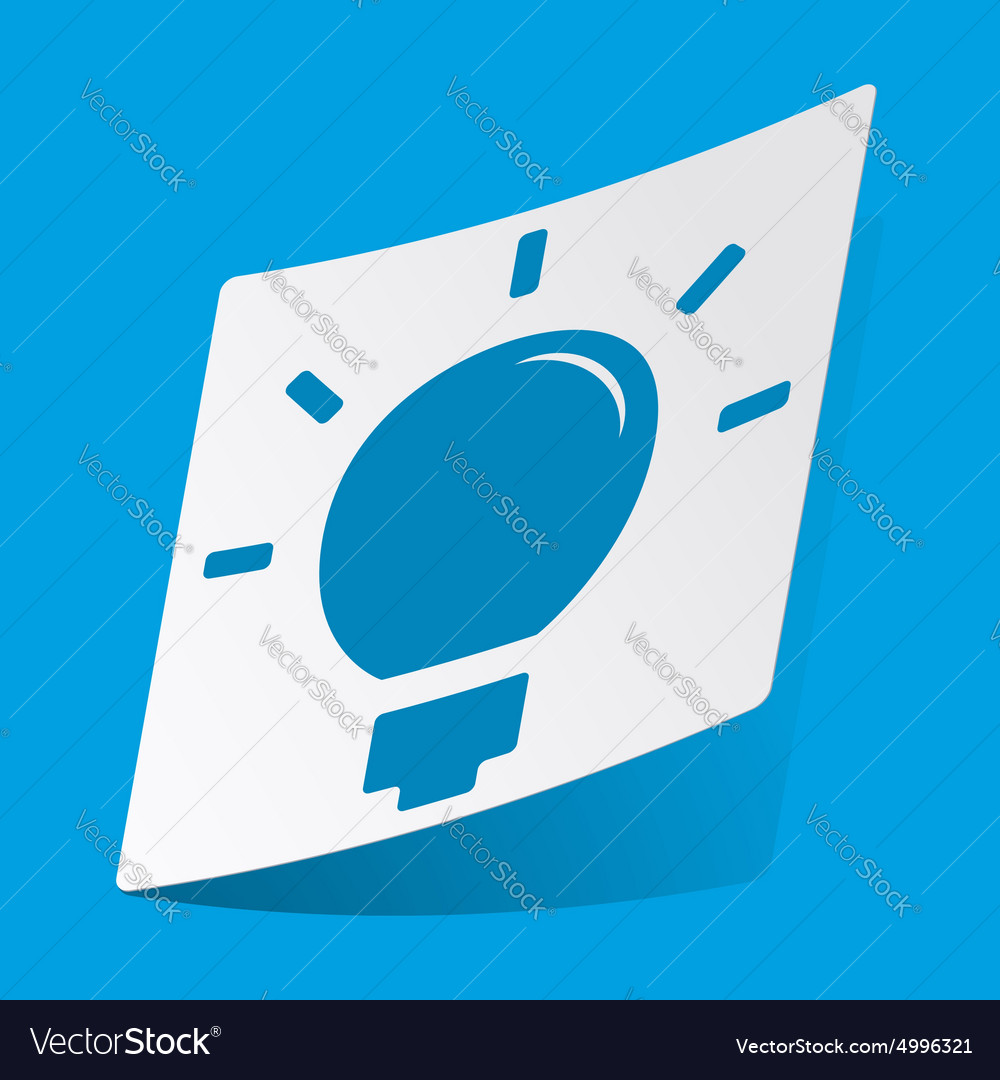 Light bulb sticker Royalty Free Vector Image - VectorStock