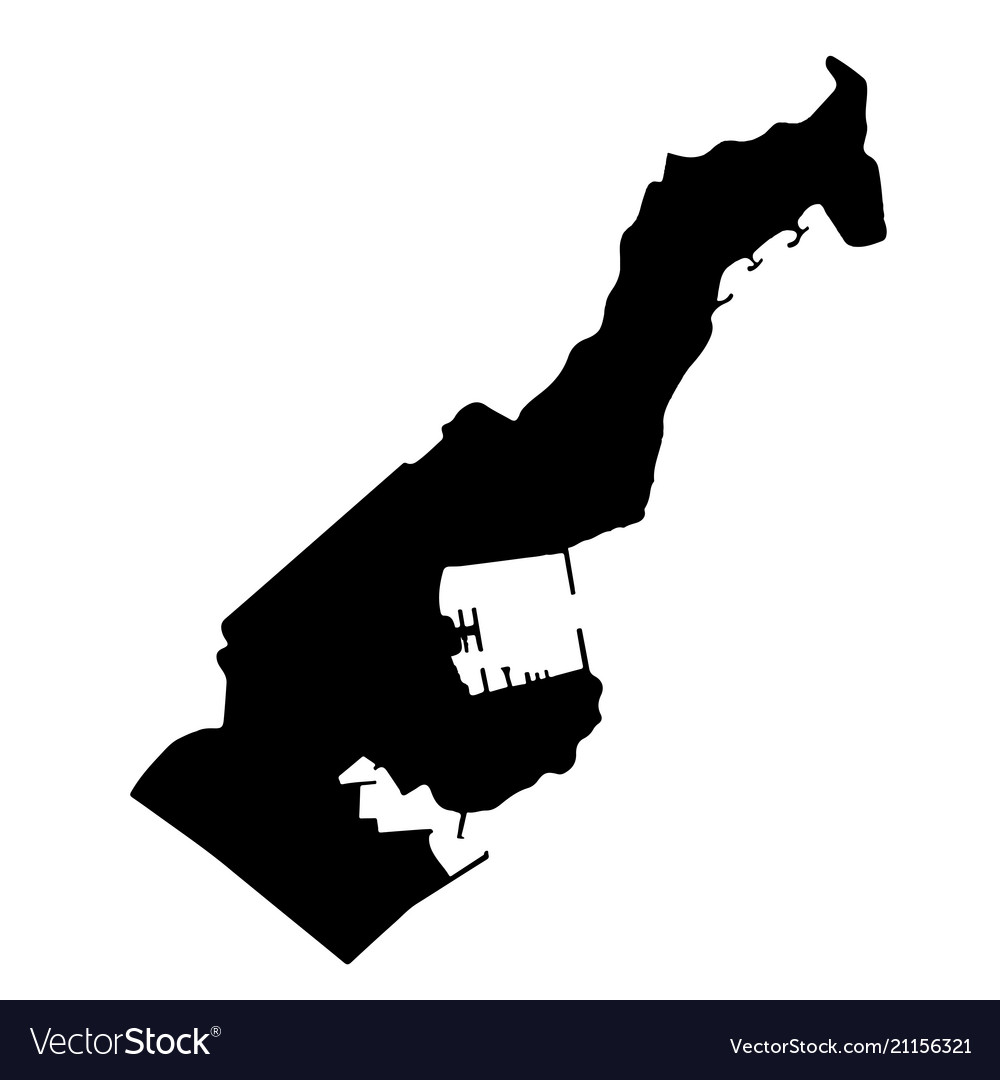 Map monaco isolated black Royalty Free Vector Image