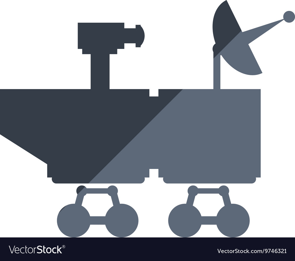 Mars rover curiosity icon Royalty Free Vector Image