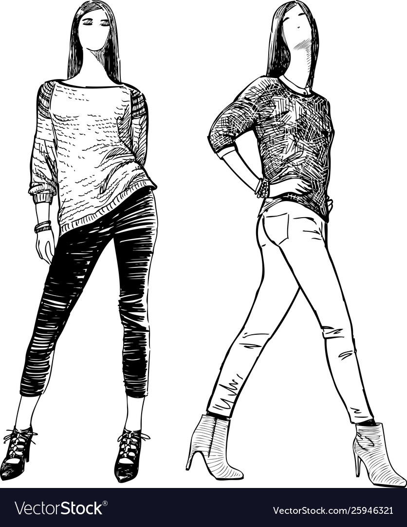 Models Royalty Free Vector Image - VectorStock