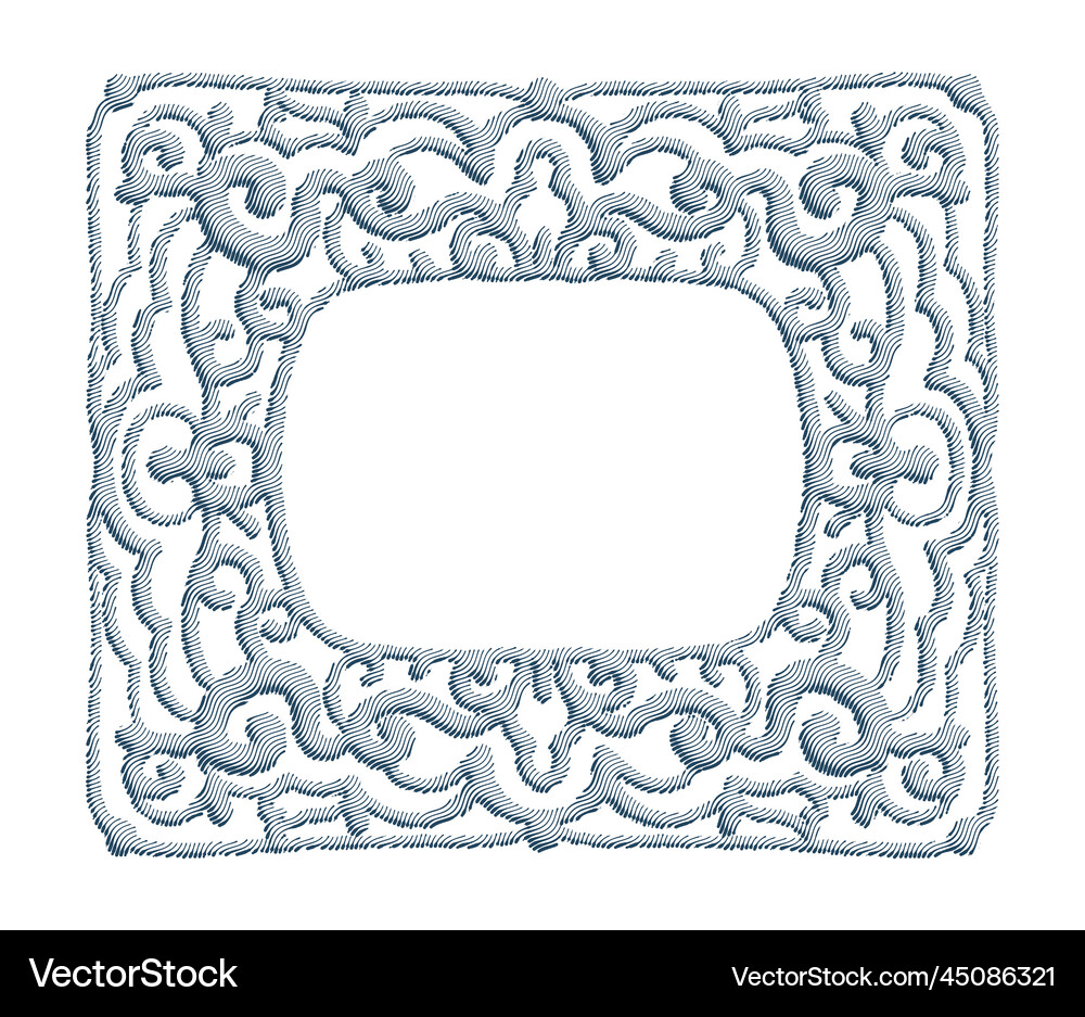 Monochrome frames in retro style Royalty Free Vector Image