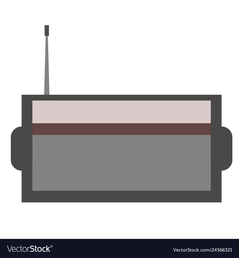 Radio flat on white Royalty Free Vector Image - VectorStock