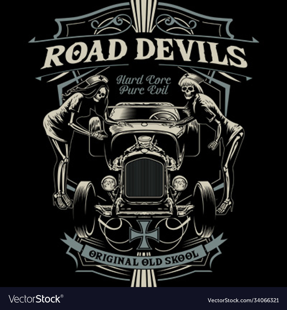 Road devil Royalty Free Vector Image - VectorStock