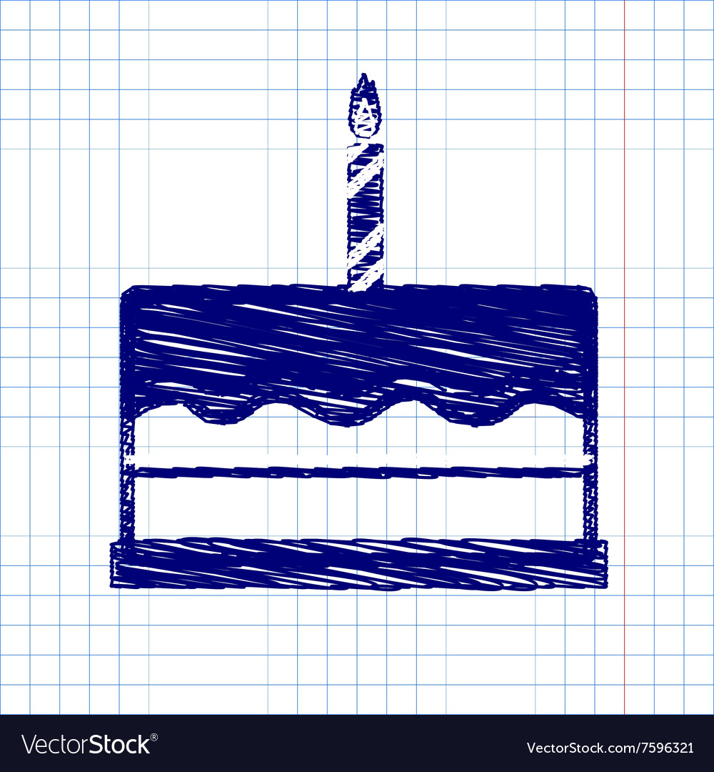 Scribble icon with pen effect Royalty Free Vector Image