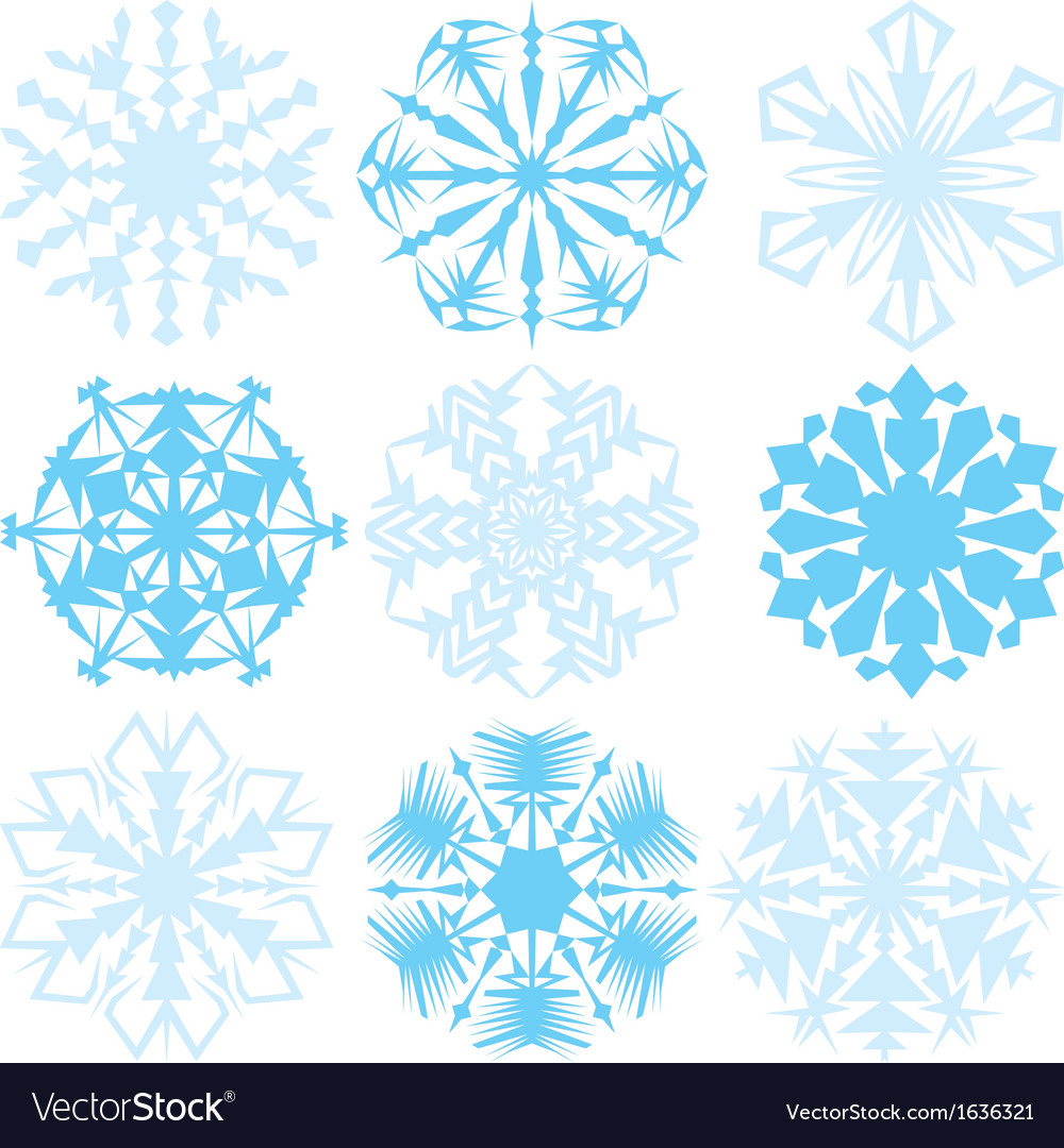 Snowflakes Royalty Free Vector Image - VectorStock