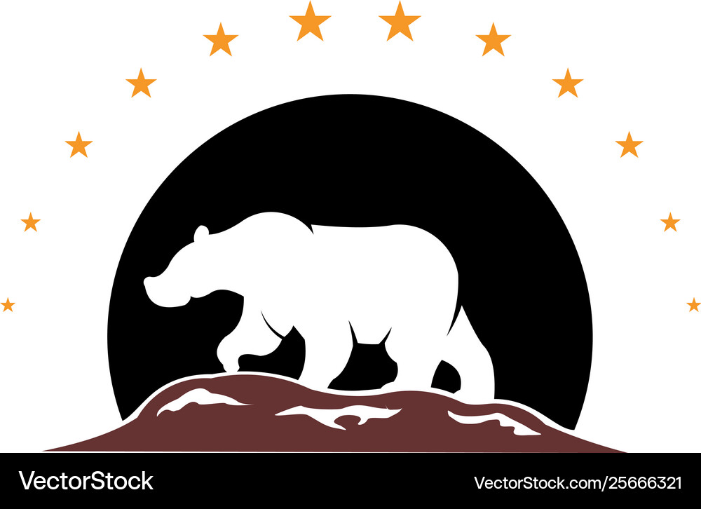 Vintage bear Royalty Free Vector Image - VectorStock