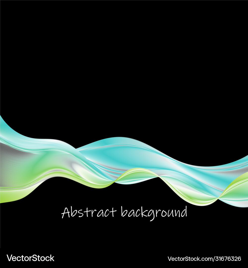 Abstract flowing background blue and green Vector Image