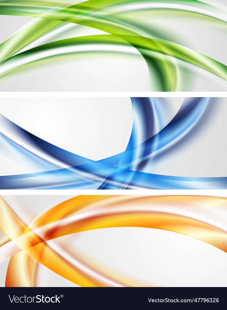 Abstract waves banners Royalty Free Vector Image